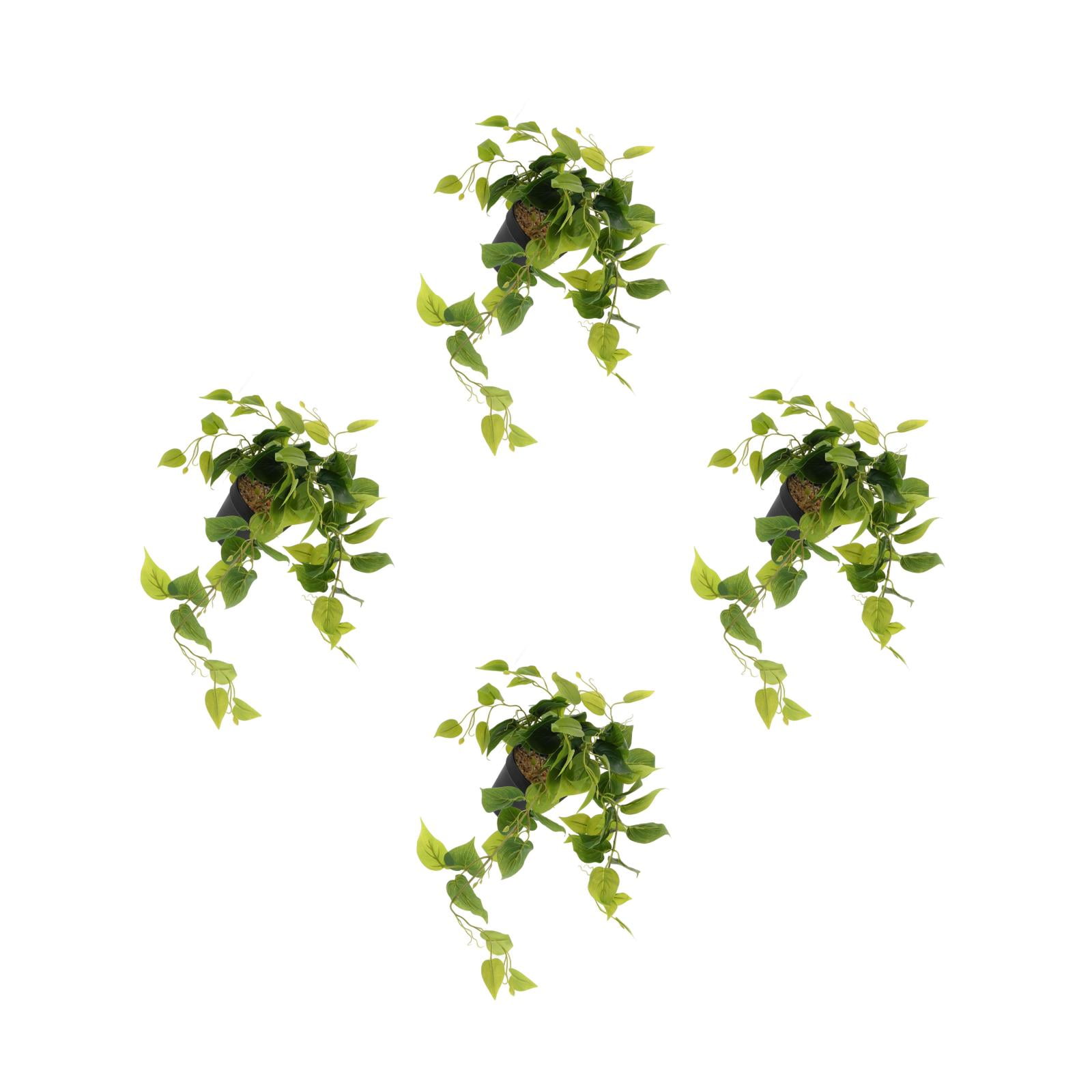 4pcs Artificial Potted Pothos Realistic Fake Plants Small Artificial ...