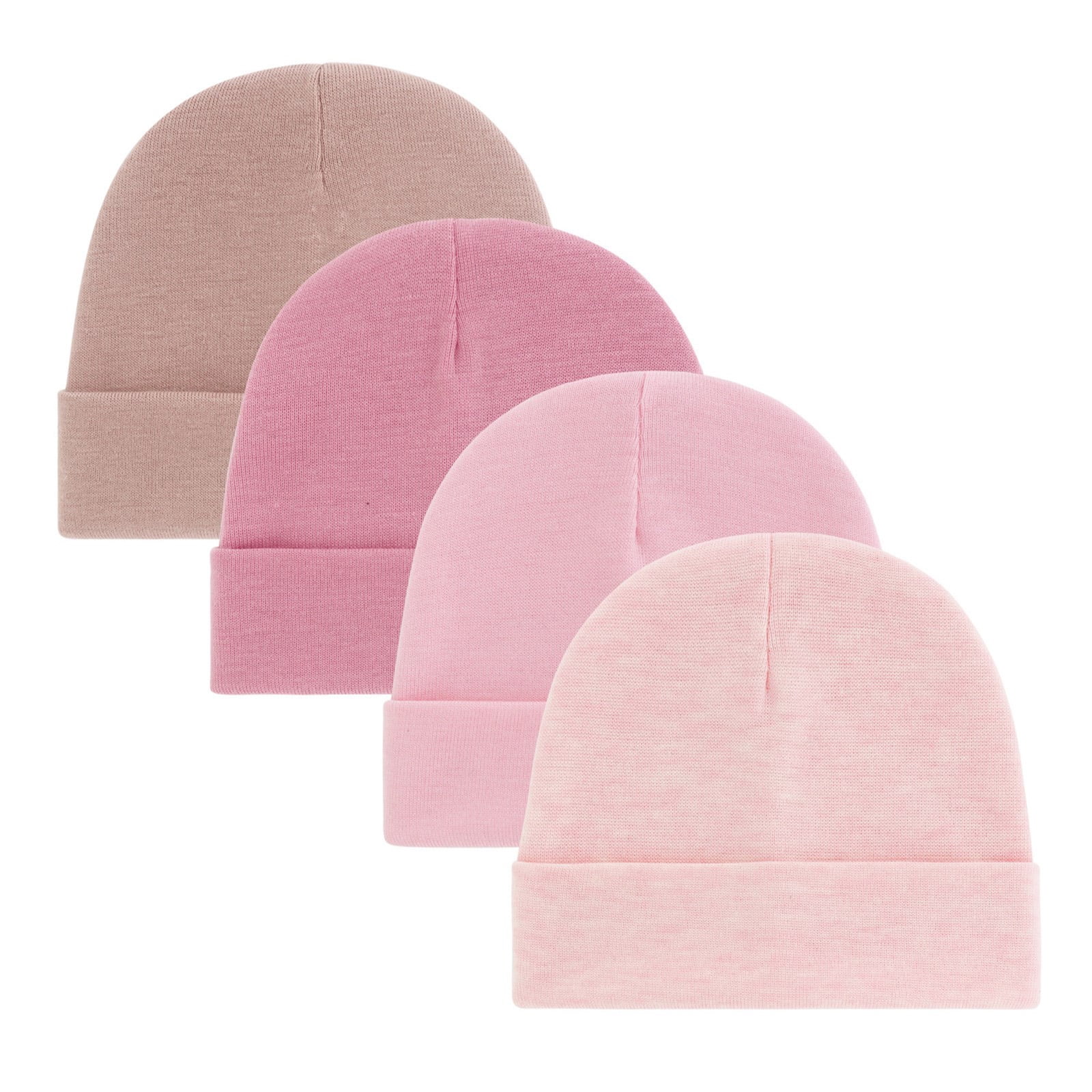 4pcs Assorted Color Infant Fetal Caps Soft Stretchy Cotton Baby ...