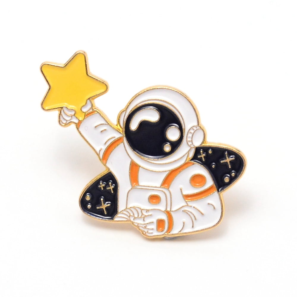 4pcs Astronaut with Star Cartoon Enamel Pin Zinc Alloy Enamel Brooch ...