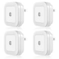 4pcs Auto Light Sensor LED Room Night Light Smart Plug in Wall Lamp for ...