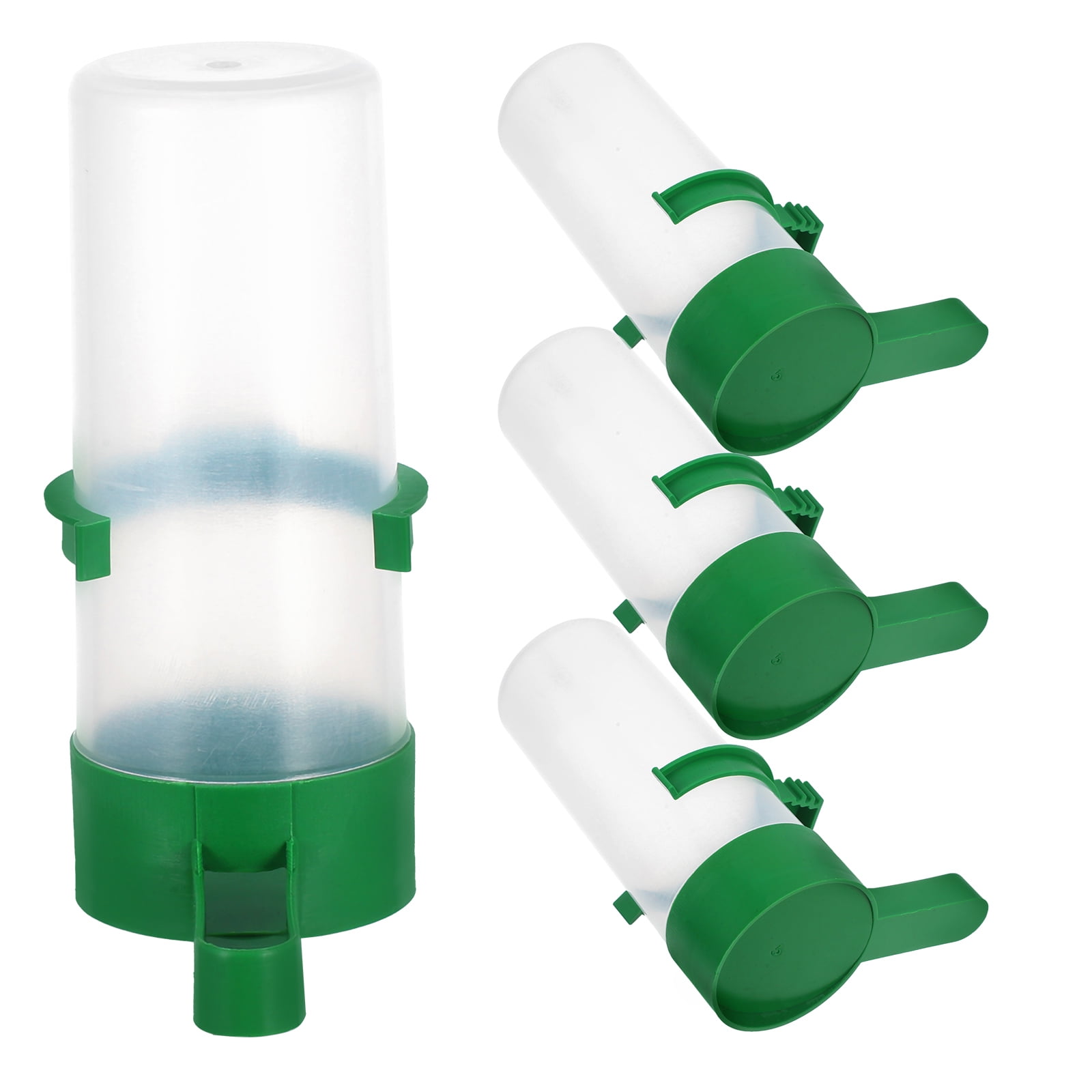 4 Pcs Parakeet Water Dispenser for Cage Quail Watering System Green ...