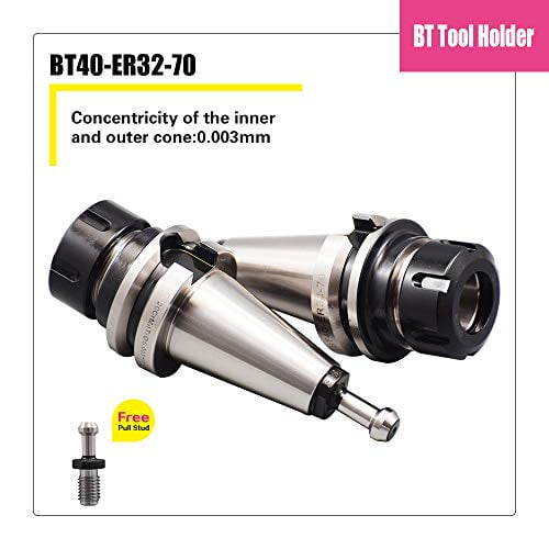 4pcs BT40-ER32-70mm CNC Lathe Tool Holder with BT40-45° free pull studs ...