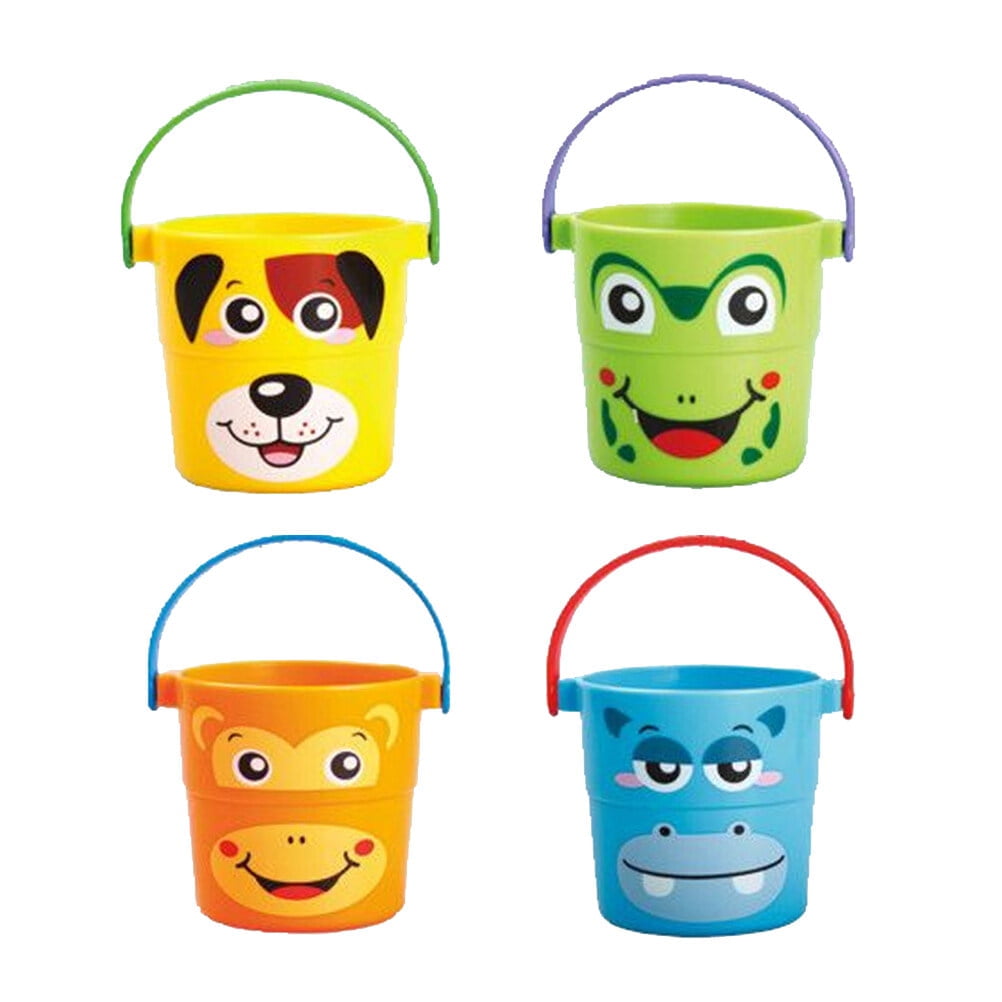 4pcs Baby Animal Shape Bath Toys Stack and Pour Buckets Bathtime Fun ...