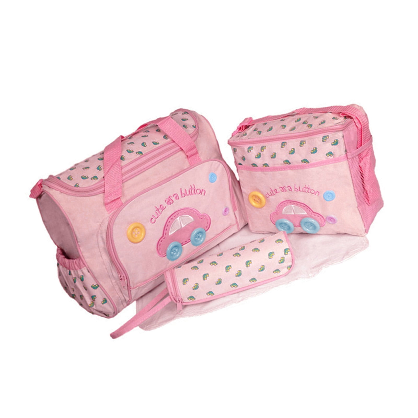 4pcs Baby Diaper Changing Bag Set Functional Baby Diaper Bag Set with ...
