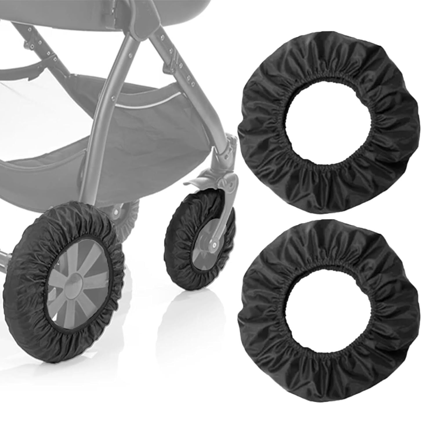4pcs Baby Stroller Wheel Cover - Noise Reducing & Anti-Scratch Cart ...