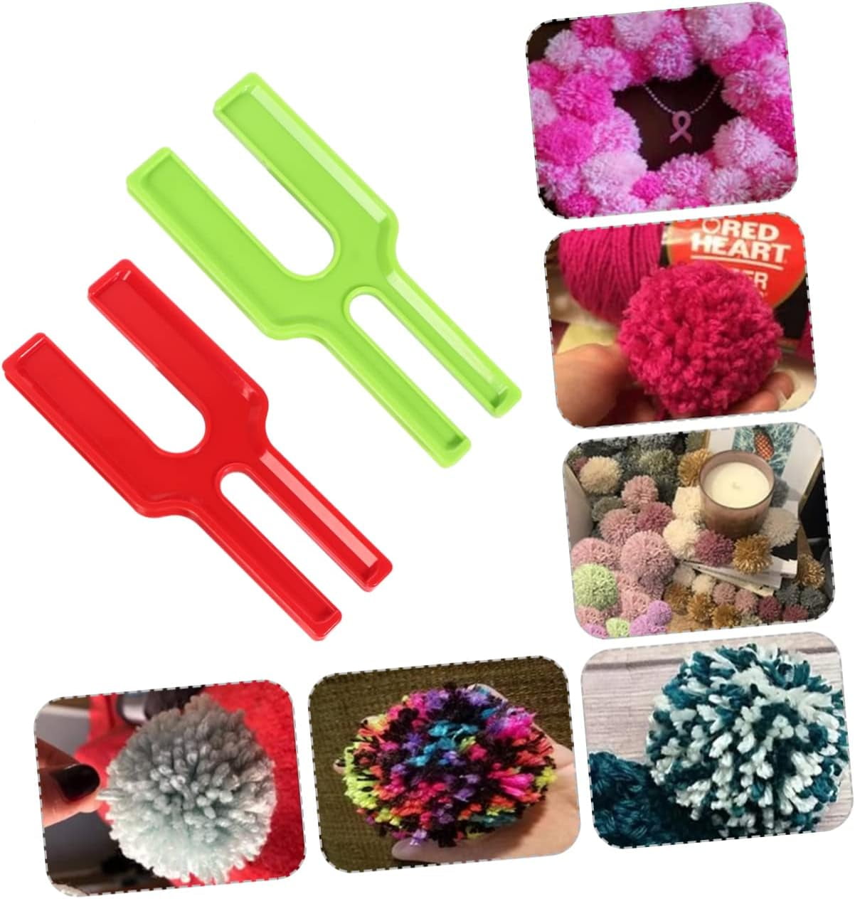 4pcs Ball Maker Pom Maker Knitting Tools Plush Yarn Pom Poms Fluff ...