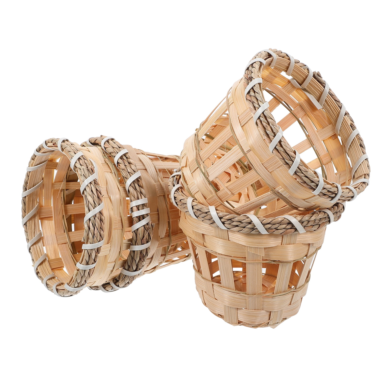 4pcs Bamboo Lampshade Miniature Lamp Shade Mini Light Lampshade String ...