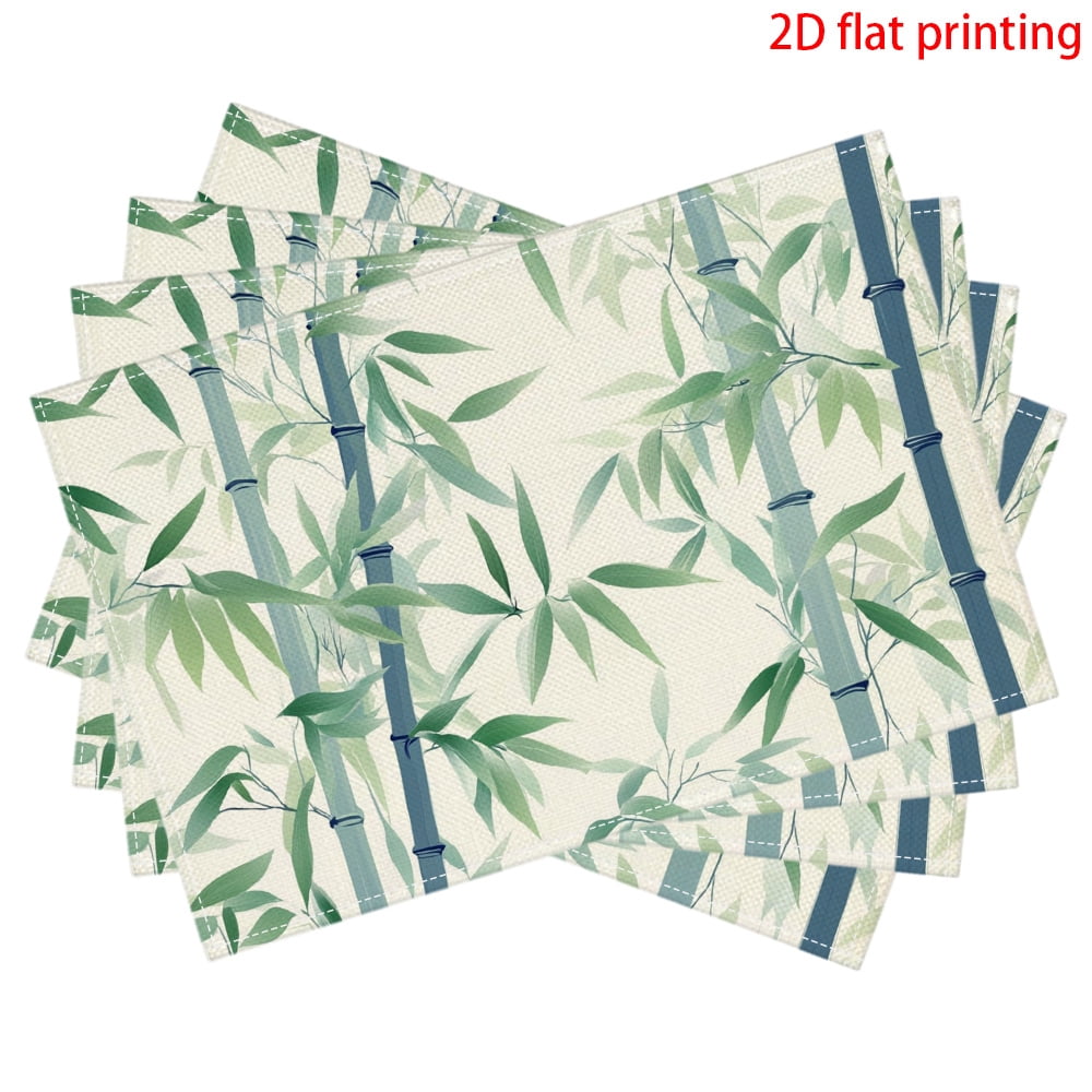 4pcs, Bamboo Pattern placemats, fashion print pattern table mat, for ...