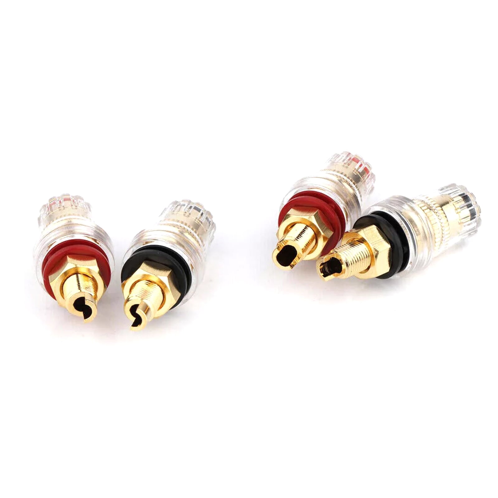 4pcs Banana Female Socket Gold Plated HIFI Audio Binding Post Copper ...
