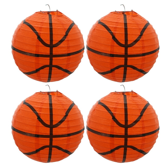 4pcs Basketball Paper Lanterns Decoration Props Theme Party Paper ...