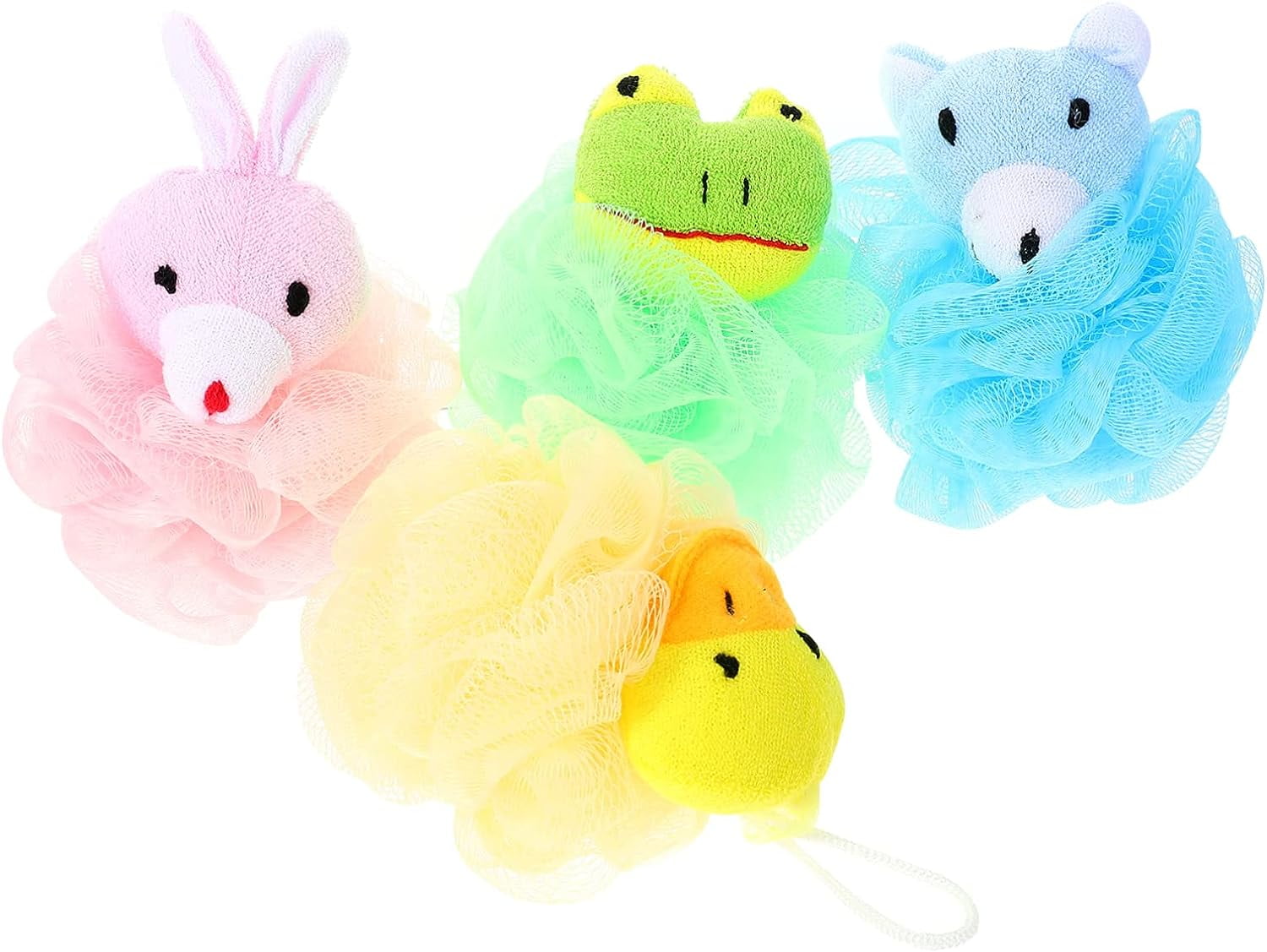 4pcs Bath Ball Bath Flower Kids Bath Sponge Foam Body Wash Tool Aenima ...