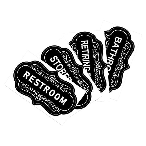 4pcs Bathroom Sign Restroom Sign Toilet Sign Washroom Sign Bathroom ...