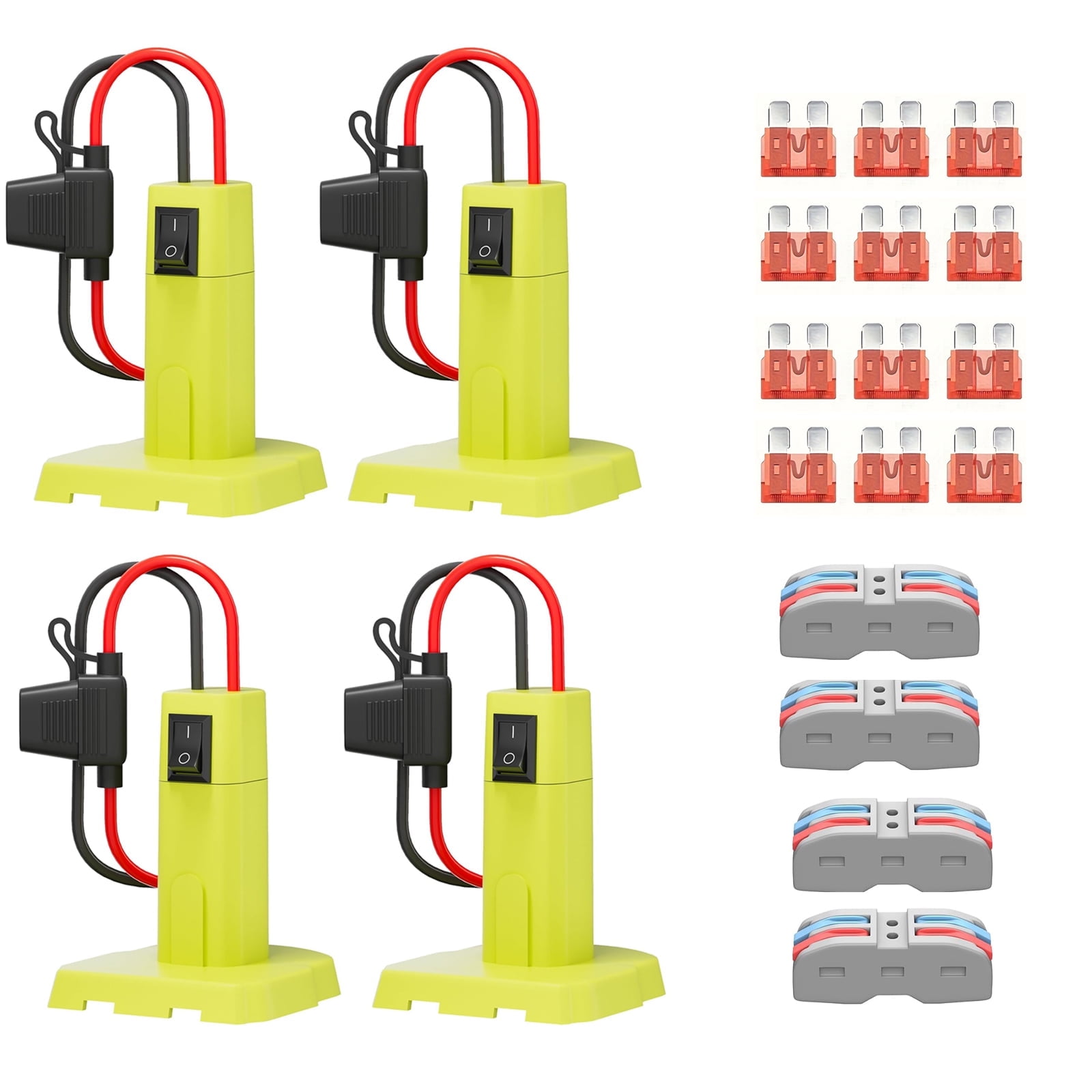 4pcs Battery Adapter Converter For Ryobi 18V ONE+ - Power Wheels ...