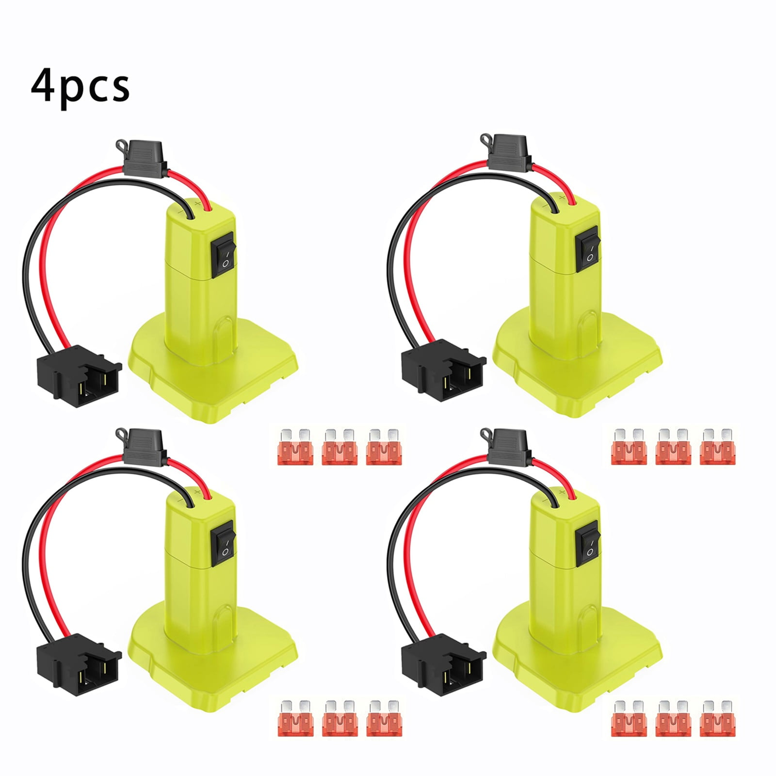 4pcs Battery Adapter Converter For Ryobi 18V ONE+ - Power Wheels ...