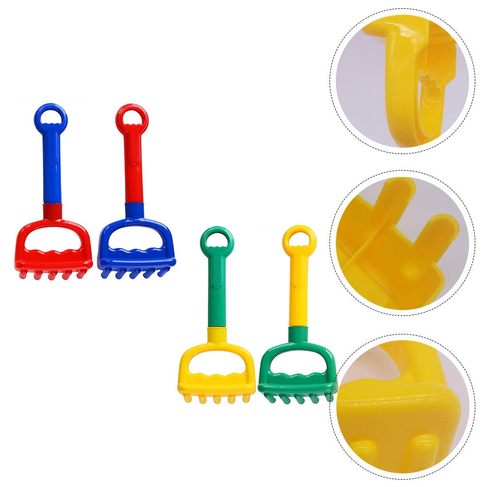 Red Plastic Beach Play Set with Shovel and Rake for Kids Summer Fun ...