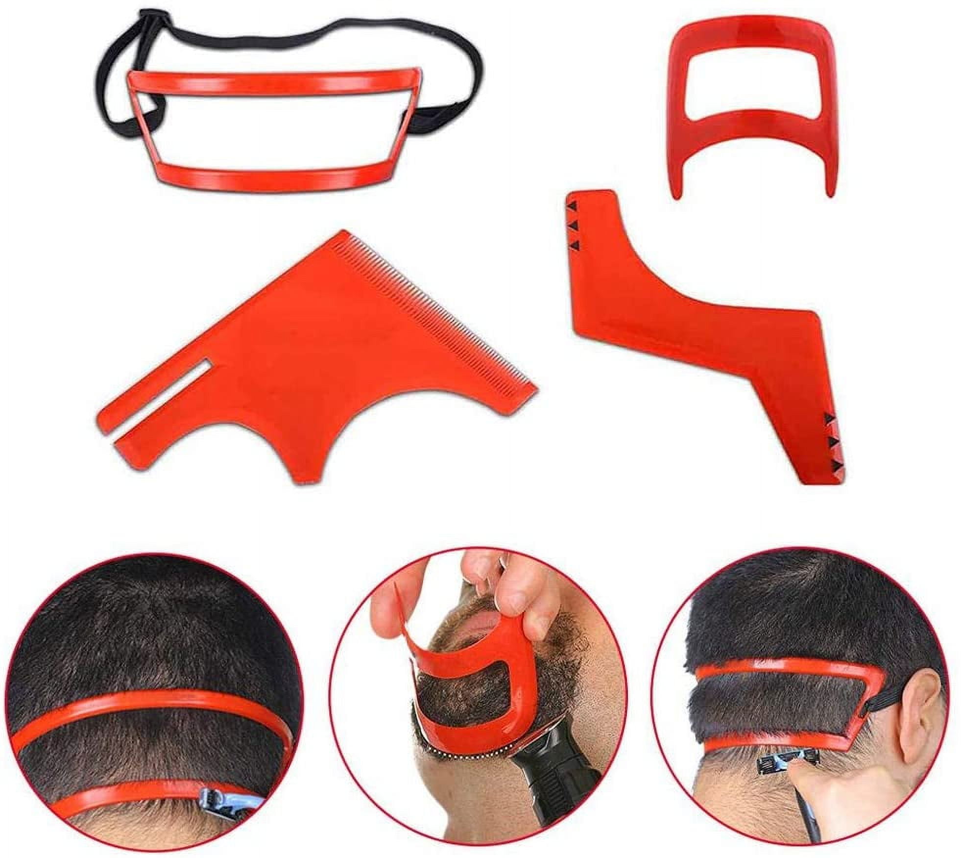 4pcs Beard Shaping Tool Haircut Kit, Beard Hairline Shaping Tool Kit ...