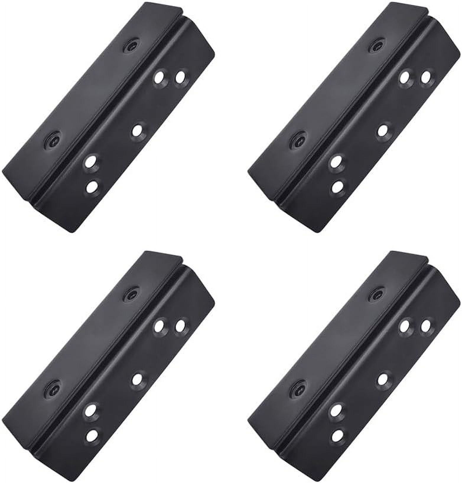 4pcs Bed Frame Bed Post Double Hook Slot Bracket Bed Rail Hooks Plates ...