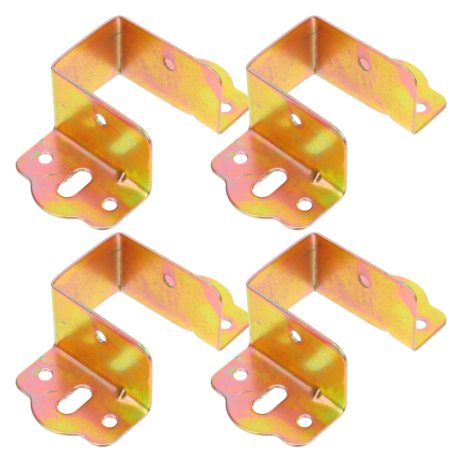 4pcs Bed Rail Fasteners Metal Bed Frame Rail Brackets Bed Rail Hinge ...