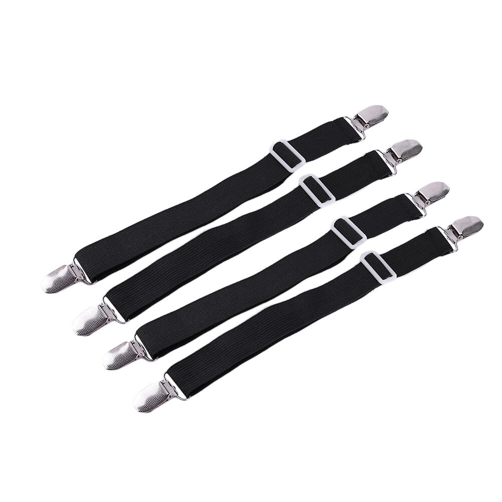 Eease 4pcs Bed Sheet Adjustable Fasteners Suspenders Gripper Elastic ...