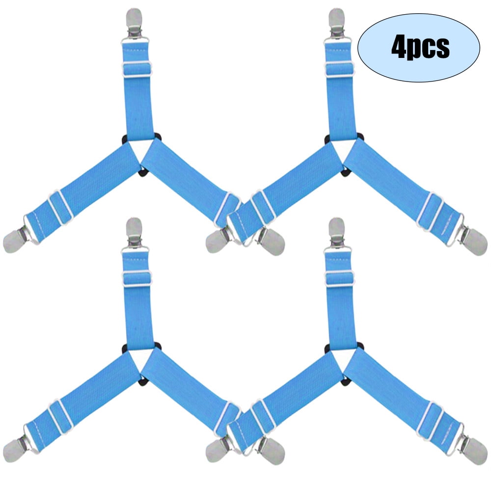 4pcs Bed Sheet Clip Adjustable Bed Sheet Grippers Belt Fastener Bed ...