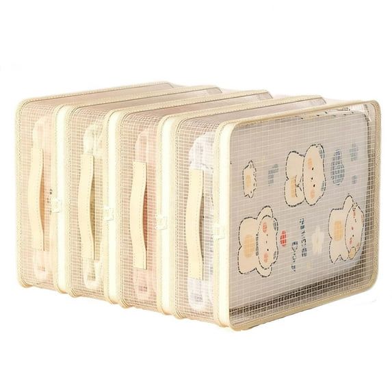 4pcs Bedroom Wardrobe Storage Bag Bed Sheet and Blanket Storage Bag ...