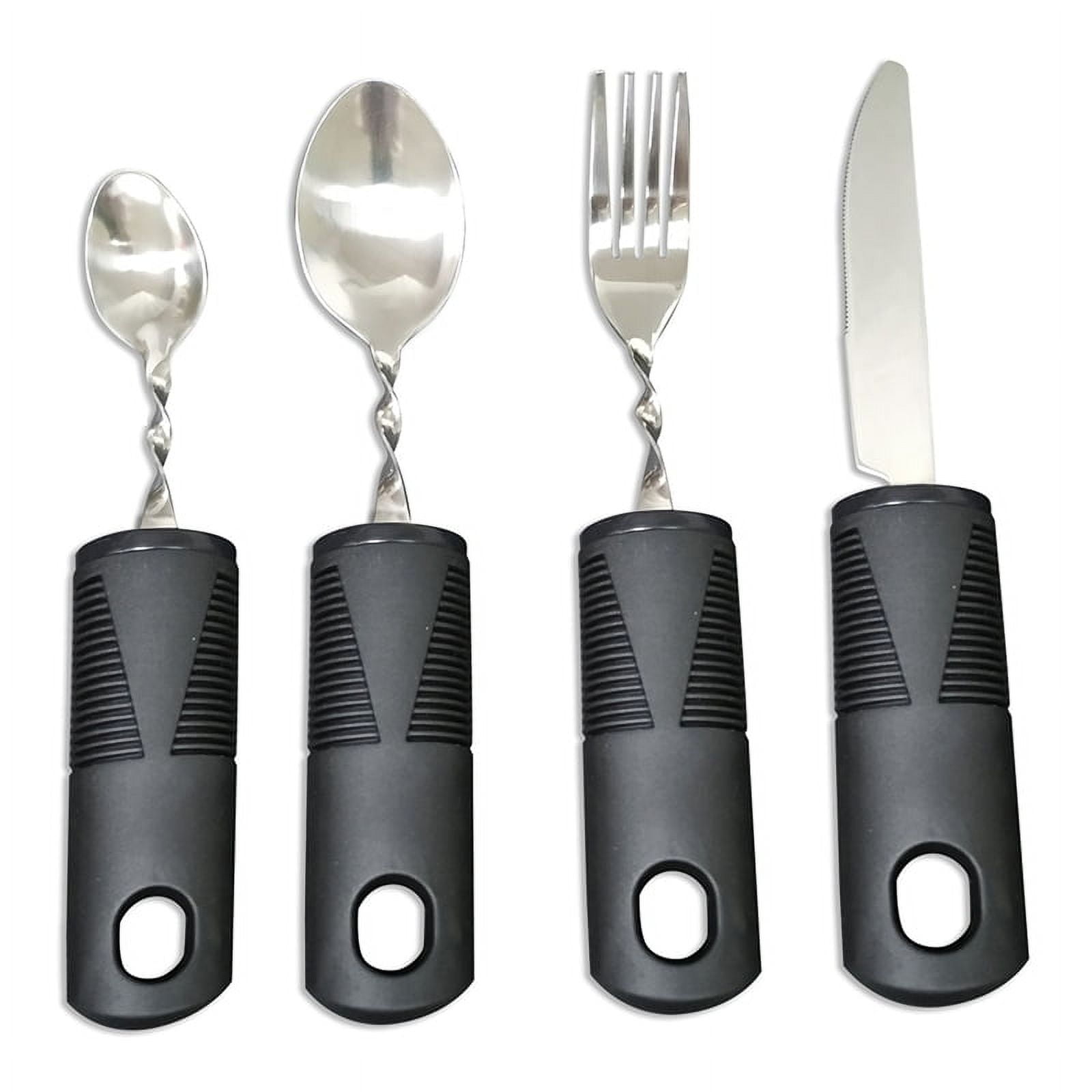 4pcs Bendable Cutlery Disabled Utensil Adult Weighted Utensils Elderly ...