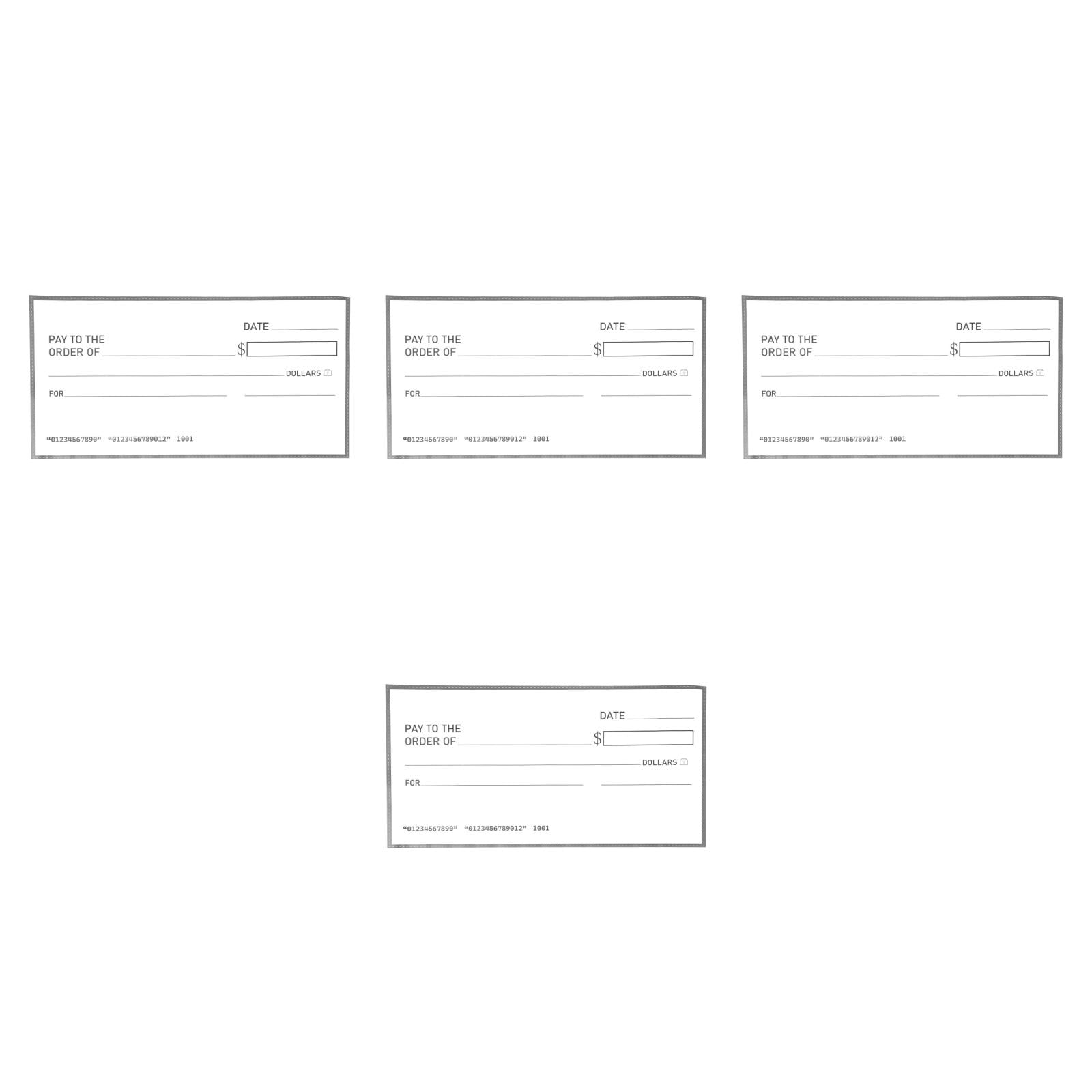 4pcs Big Check Large Check Reusable Giant Check Big Checks For ...