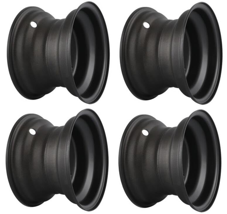 4pcs Black ATV Wheel Tire Rim 6 Inch Rim 3-hole 78mm Spacing for 145/70 ...