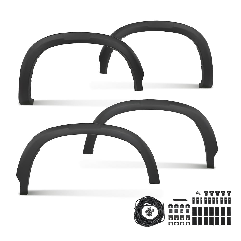 4pcs Black Fender Mud Flares Lip Set Fit For Silverado 1500 2019-2024 ...