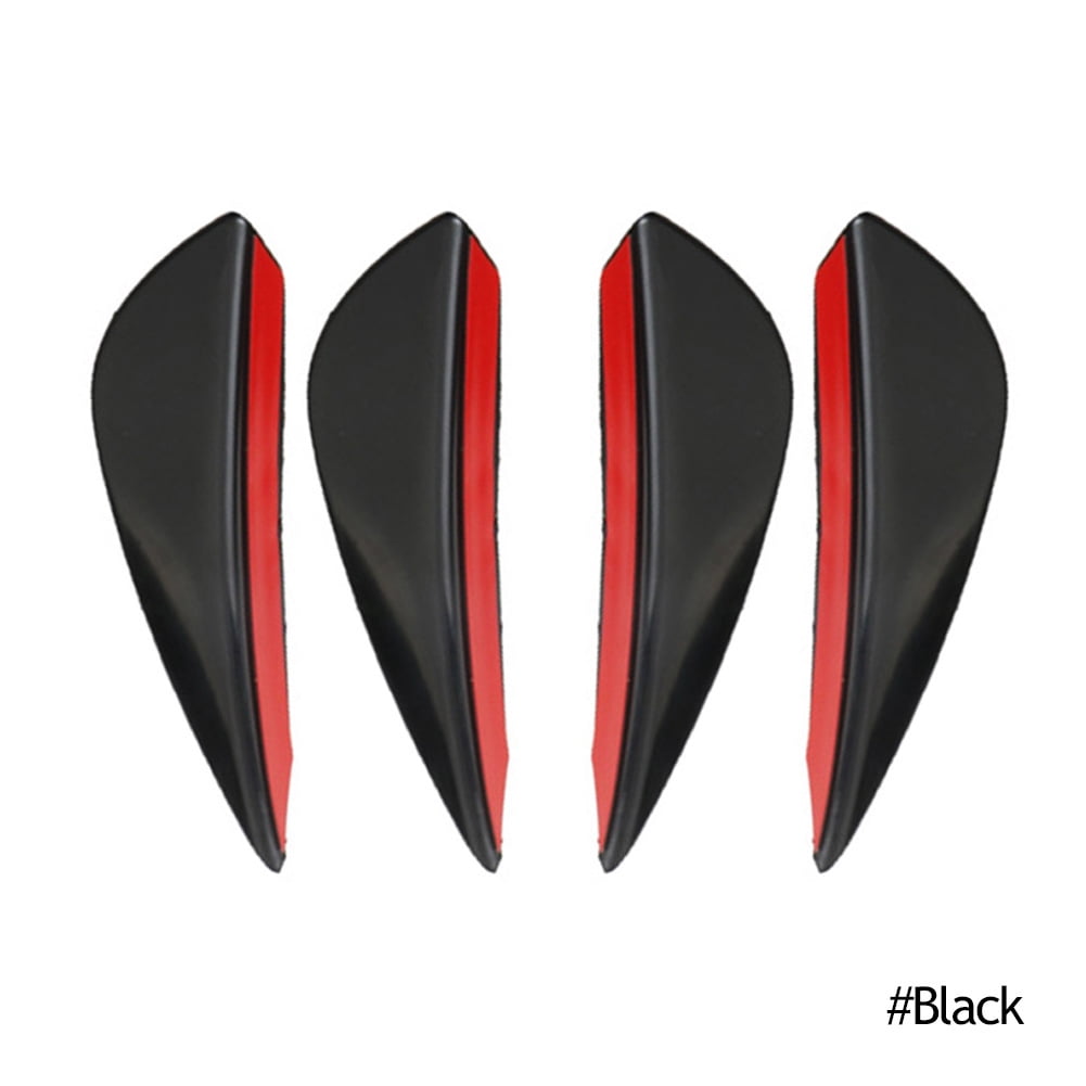 4pcs Black - Front Bumper Lip Diffuser, Body Spoiler, Canards, Valencia ...