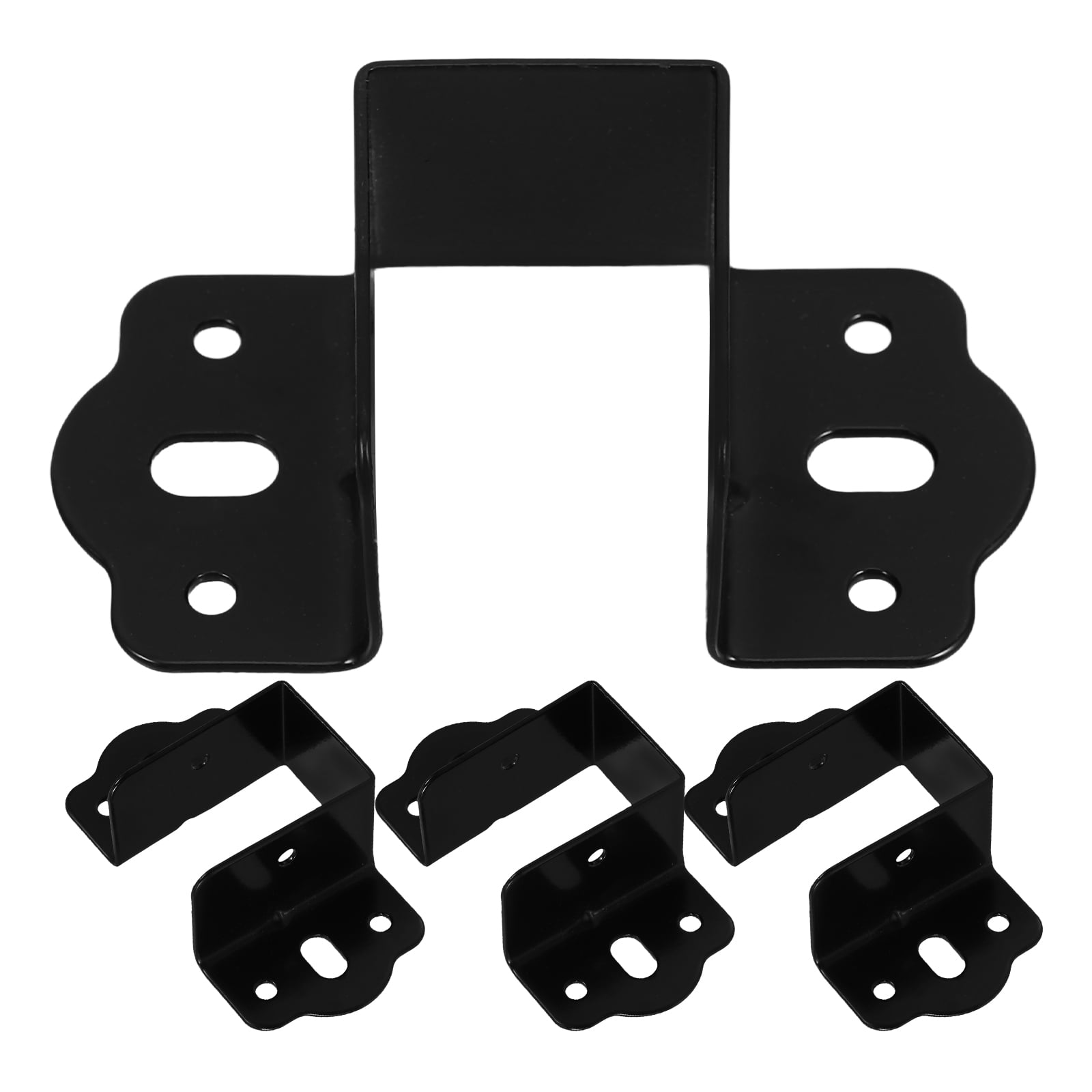 4pcs Black Iron Headboard Brackets for Metal Bed Frame Precision ...