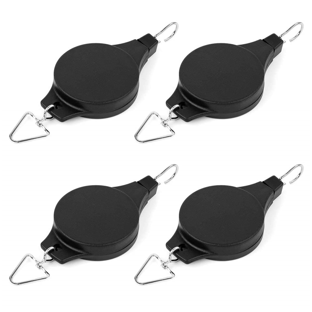 4pcs Black Plant Retractable Pulley, Hanger Hanging Planters Flower ...