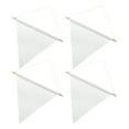 4pcs Blank Heat Transfer Flag Diy Hanging Flag Decor Yard Triangular ...
