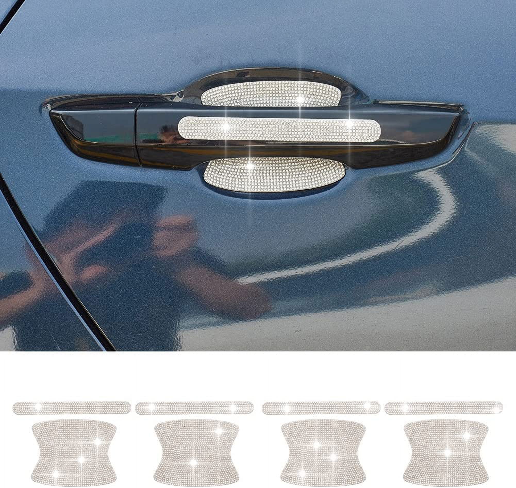 4pcs Bling Car Door Handle Protection Film, Car Door Cup Paint Scratch ...