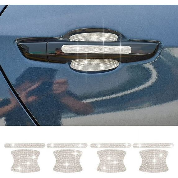 4pcs Bling Car Door Handle Protection Film, Car Door Cup Paint Scratch ...