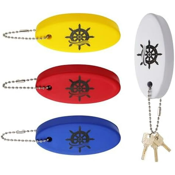 4pcs Boat Key Floating Keychain, Float Boating Key chain Foam PU Rescue ...