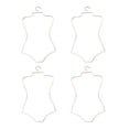 4pcs Body Shape Swimsuit Hanger, Girls Unisex Dress Holder Coat Rack ...