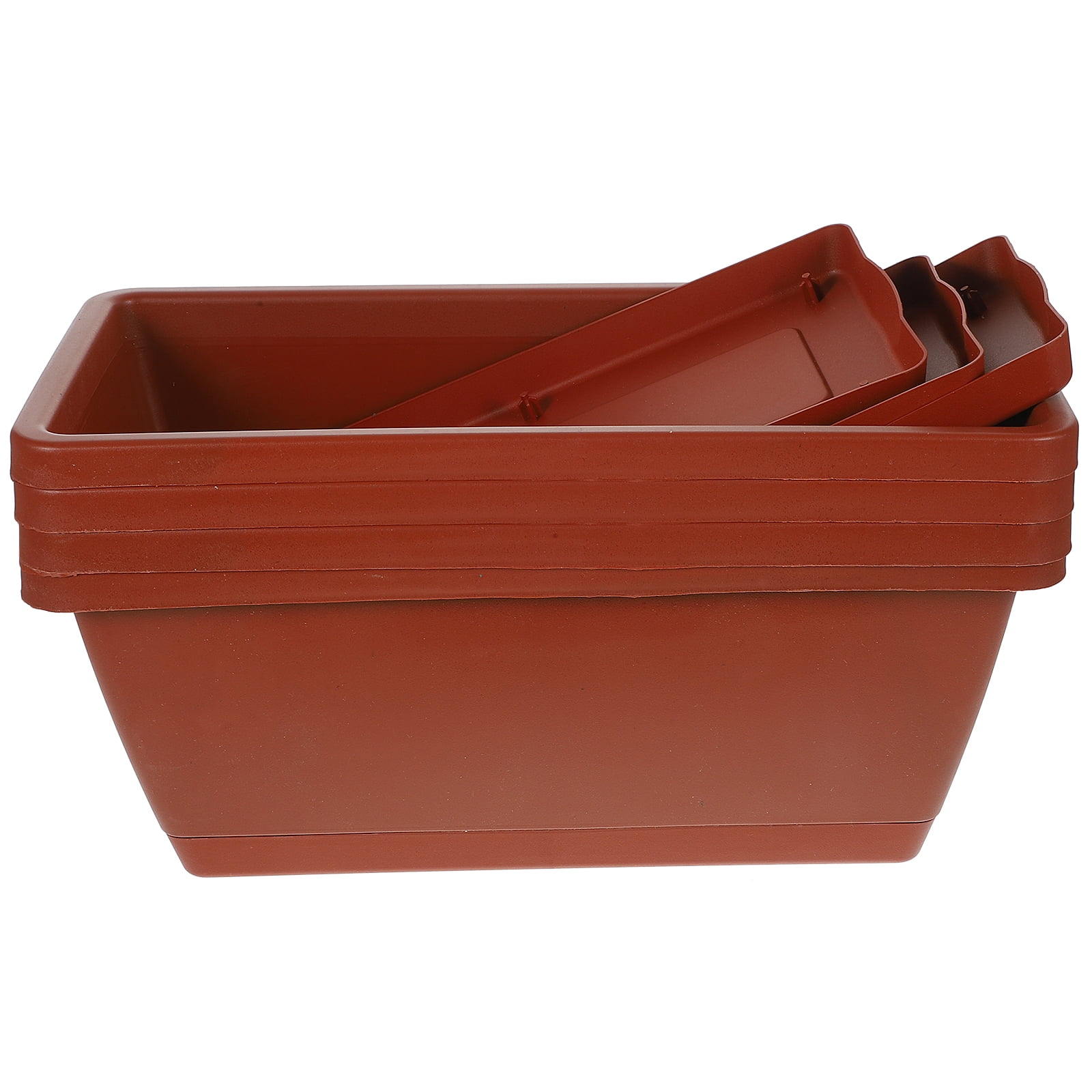 4pcs Bonsai Pots Window Flower Box Plastic Bonsai Plants Growing Pot ...
