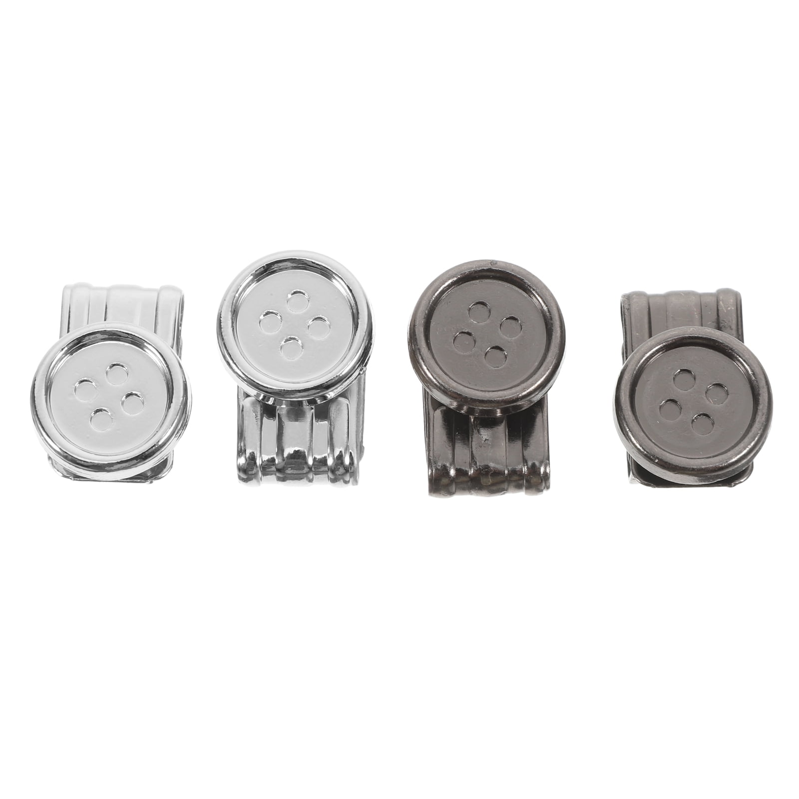 4pcs Brace Suspender Buttons Movable No Sew Metal Clips End Suspenders ...