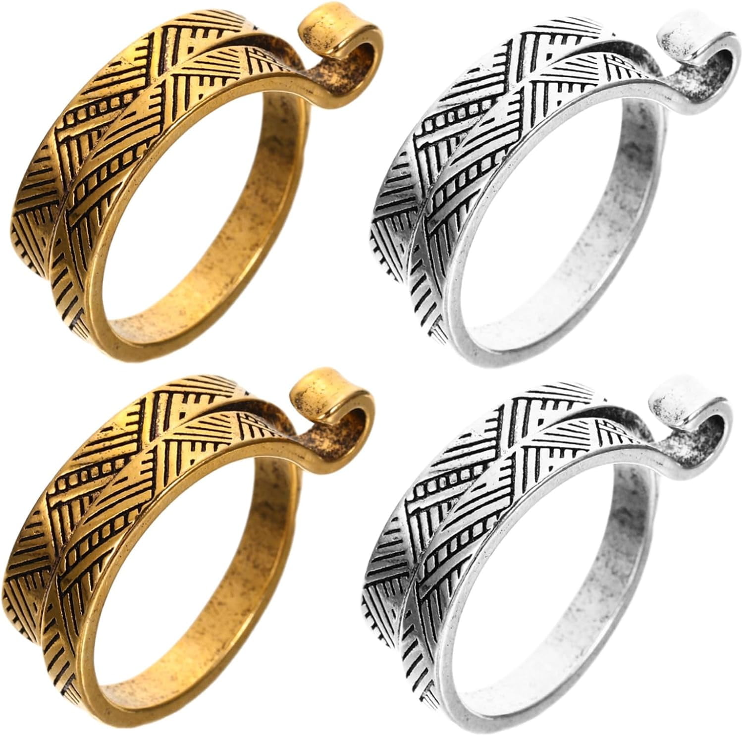 4pcs Braided Ring Vintage Rings Braid Accessories Crochet Yarn Crochet ...