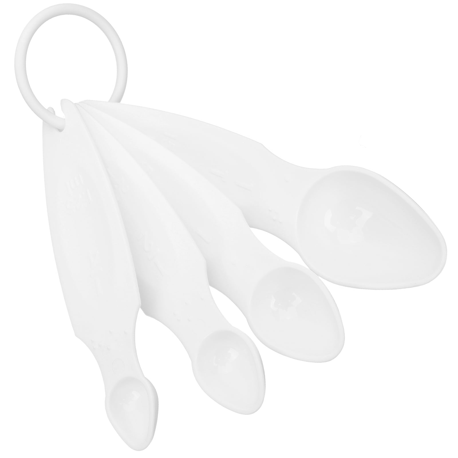 4pcs Braille Measuring Spoons Blind Person Measuring Spoon for Blind ...