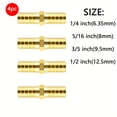 4pcs Brass Barb Hose Splicer Fittings - 1/4", 5/16", 3/8", 1/2" for ...