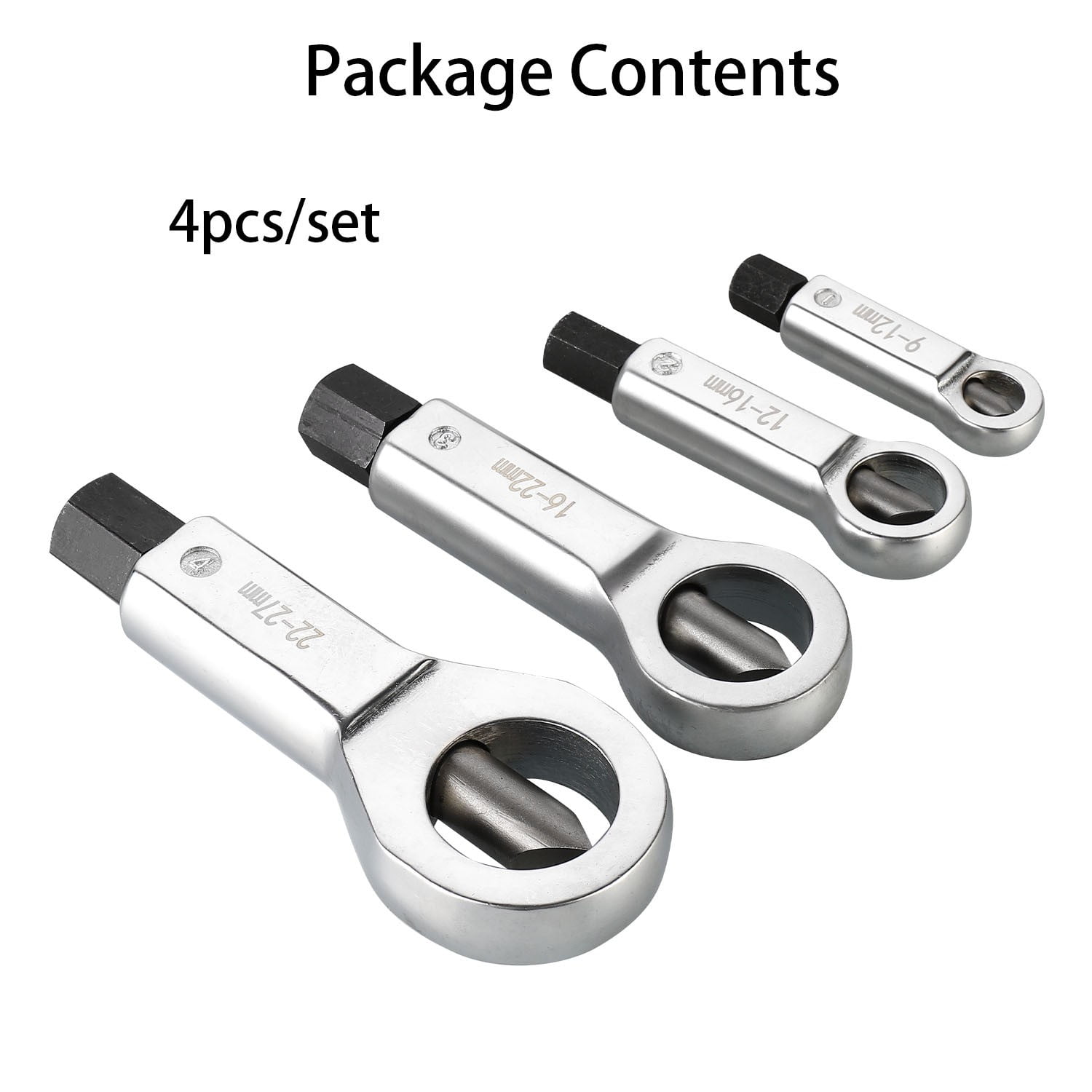 4pcs Broken Damaged Corroded Stuck Nut Tool Remover Splitter Splitting ...