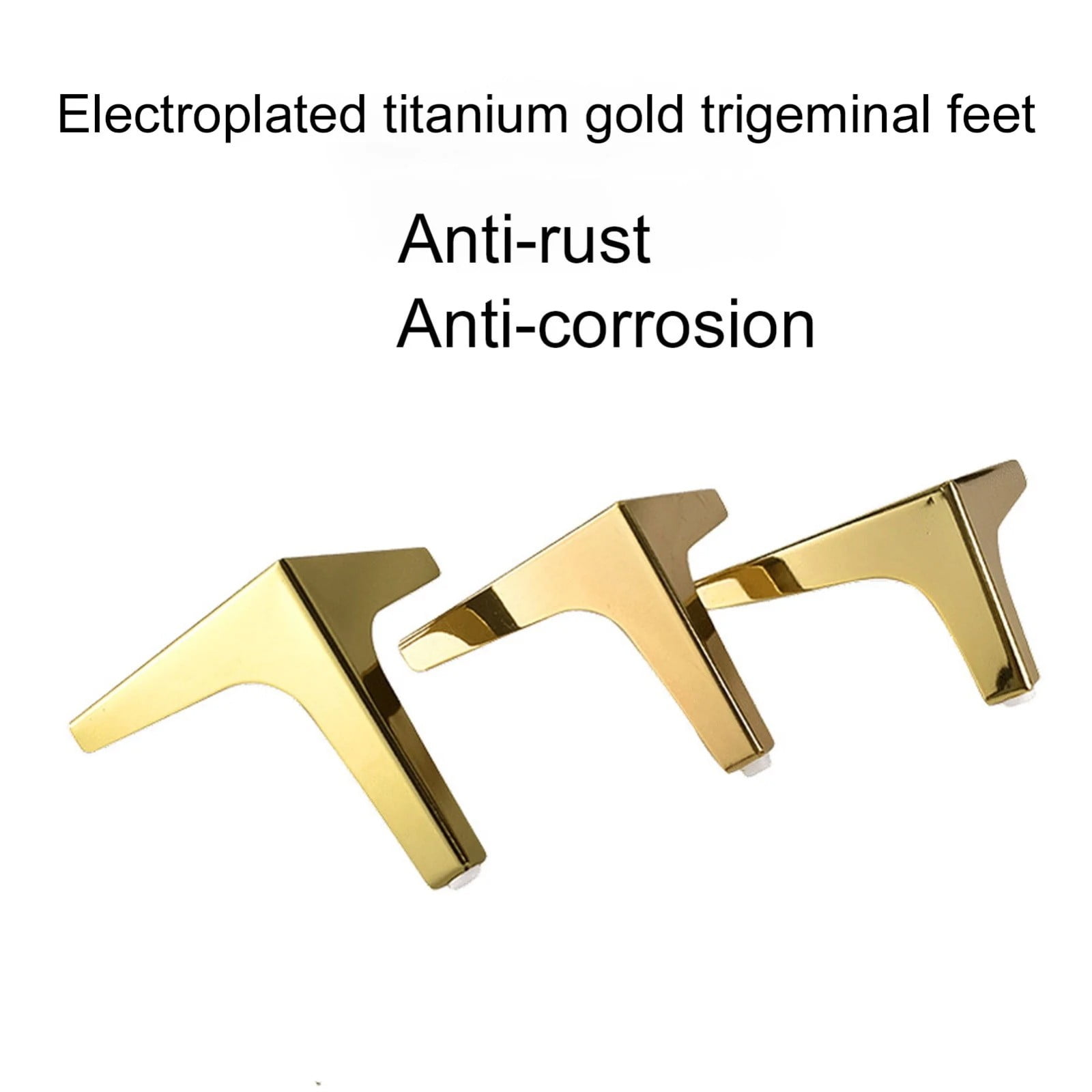 4pcs Brushed Gold Furniture Legs, Legs for Furniture Set of 4 Modern ...