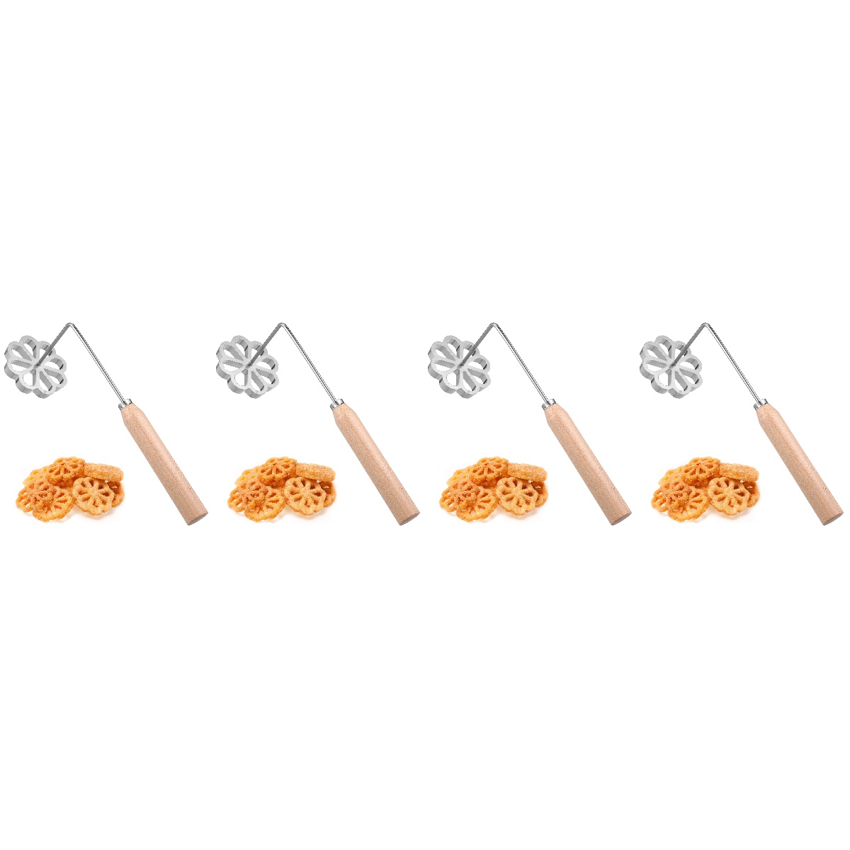 4pcs Bunuelos Mold Fried Snack Mold Dough Mold Baking Accessory Metal ...