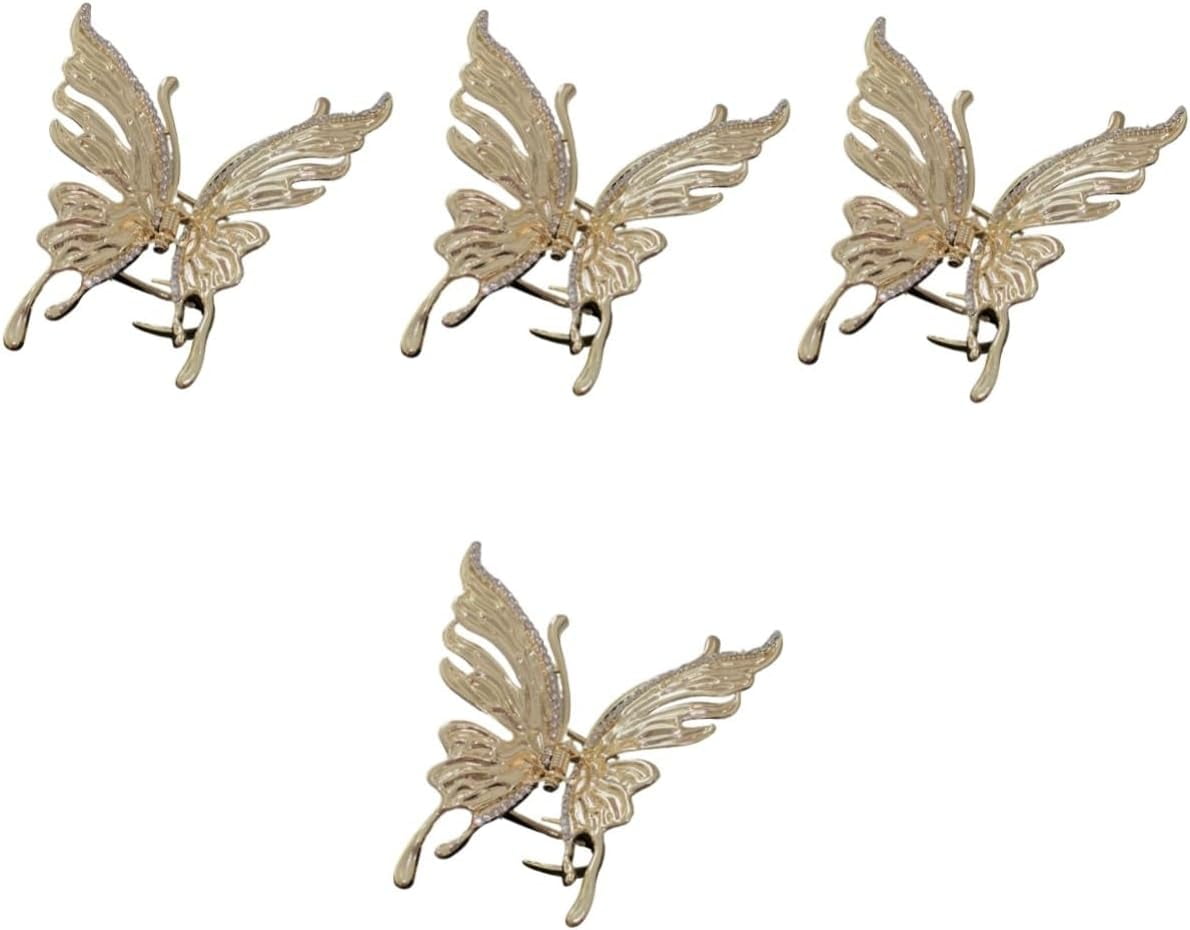 4pcs Butterfly Hair Clip Hair Claw Clamp Non Jaw Clips Hair Claw Clip ...