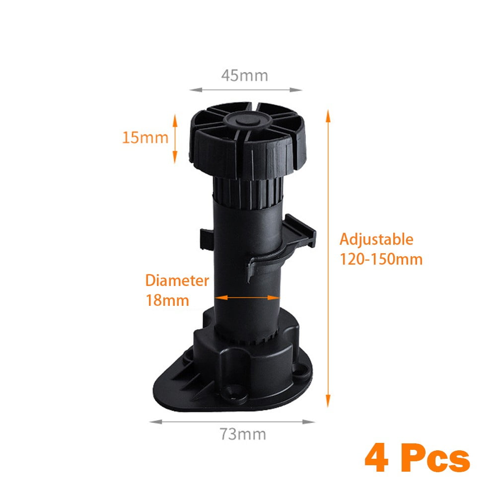 4pcs Cabinet Legs Plinth Feet Adjustable Base Furniture Foot Carcase ...