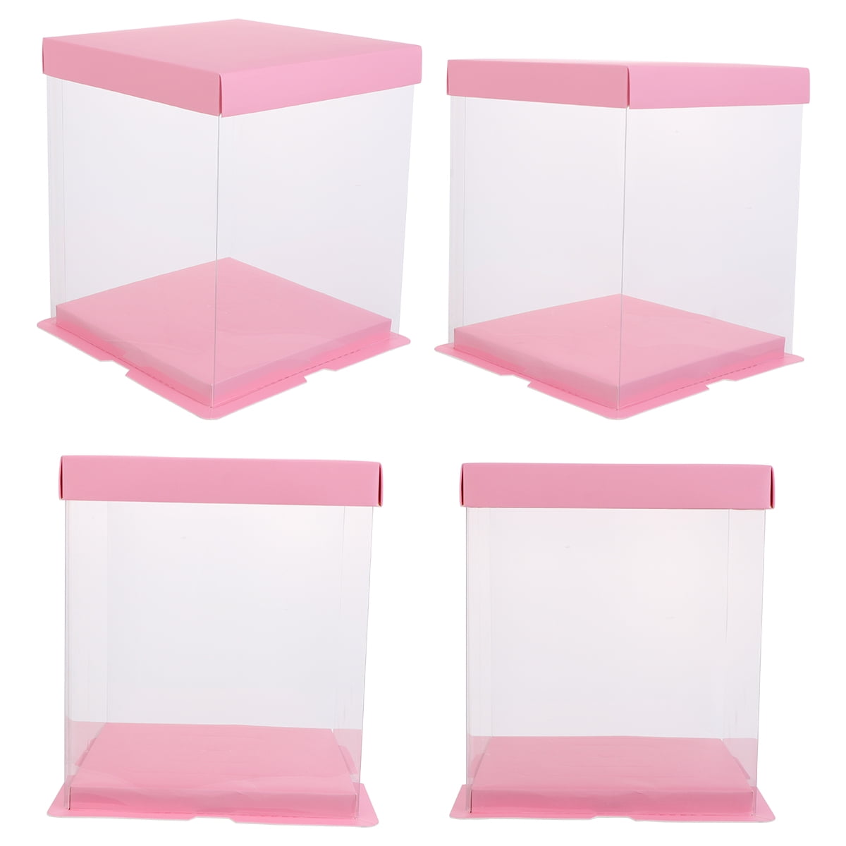 4pcs Cake Packaging Box Cake Container Transparency Cake Box Cake ...