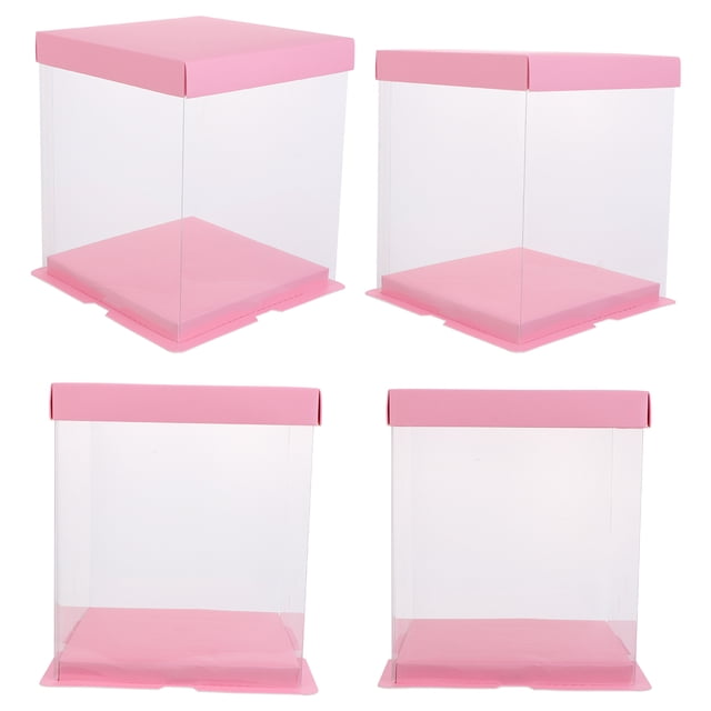 4pcs Cake Packaging Box Cake Container Transparency Cake Box Cake ...