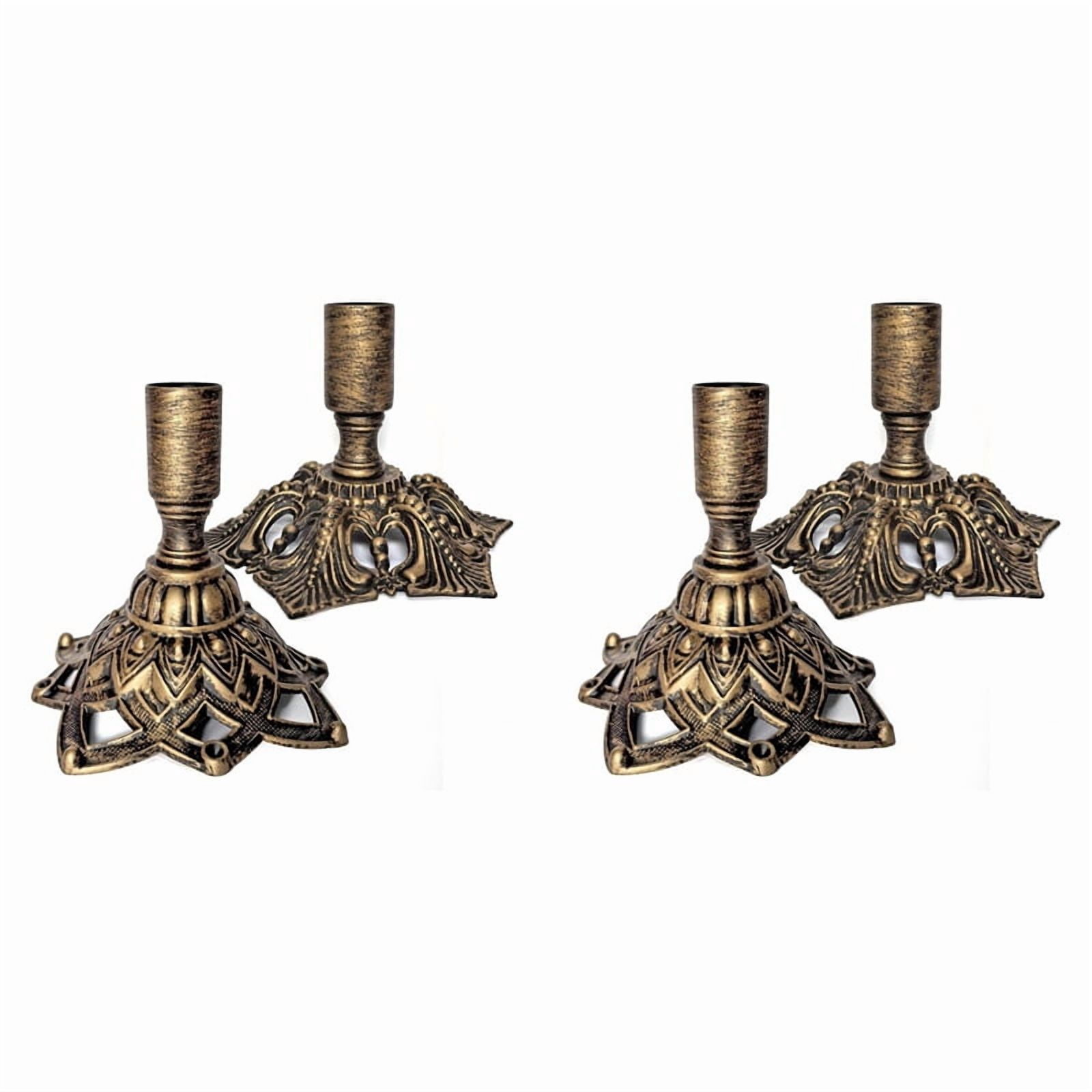 4pcs Candlestick Holders,Taper Candle Holder for Candlesticks Gold ...